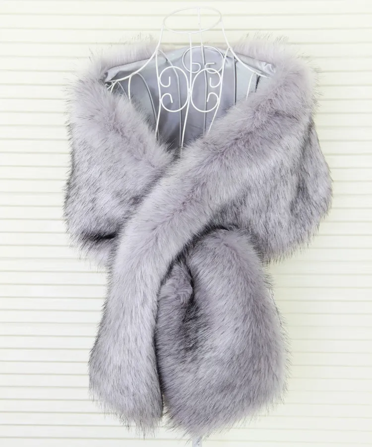 Elegant Faux Fur Bridal Wraps for Winter Wedding - Warm Shawls ...