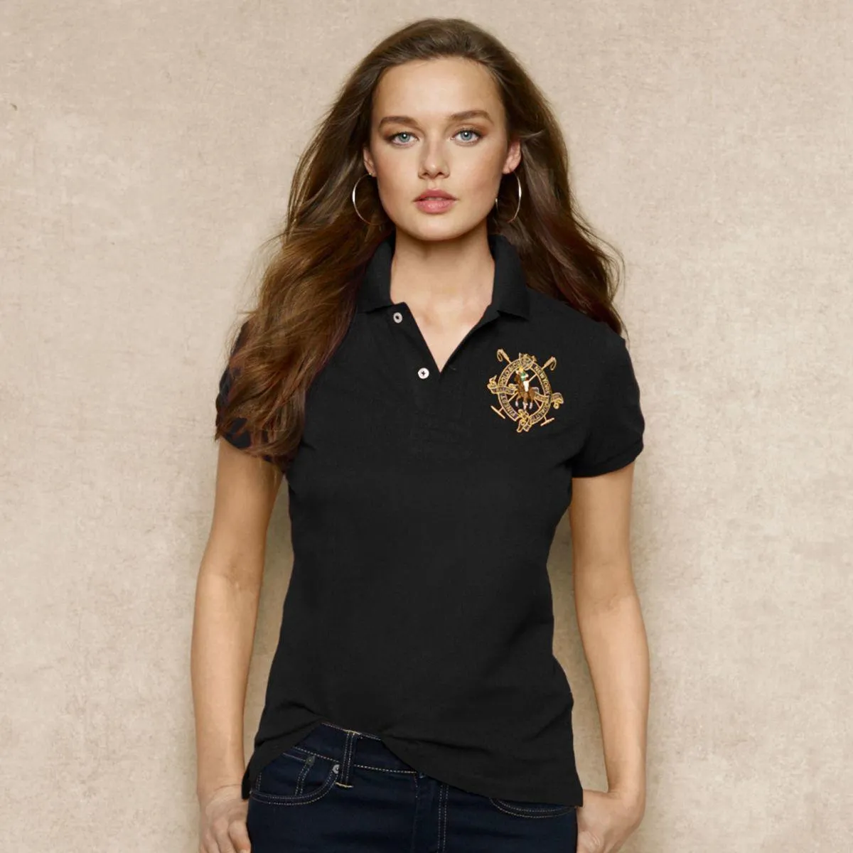 DHgate.com:Lycra Soft Polo Shirt with Embroidered Badge, Short Sleeve ...