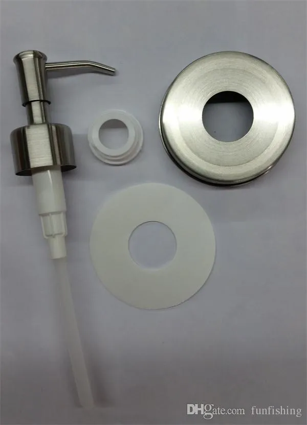4 PIC/ Set Liquid Hand DIY Mason Jar Stainless Steel Soap Pump Lid And ...
