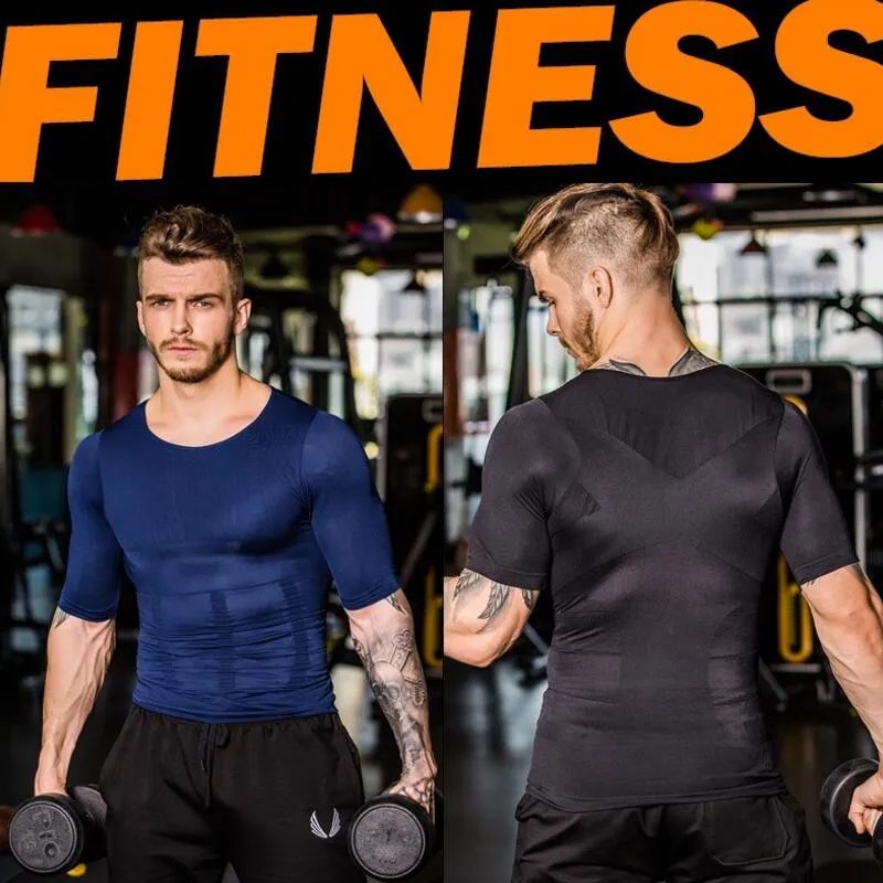 Men's Chest Shaper, Bodybuilding Slimming Shirt, Compression Shirt for ...