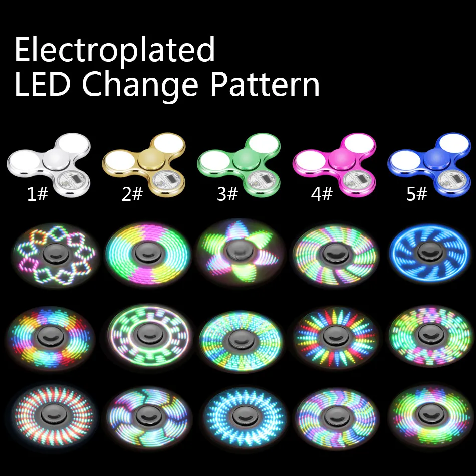 Bluetooth Fidget Spinners LED Light Spinner De Main Spinner De Musique ...