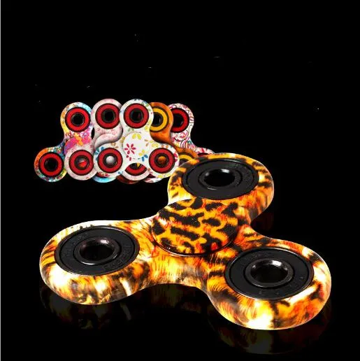 Flame Tri Spinner Hand Fidget Toy Plastic Spinner EDC Finger Gyro Gags ...