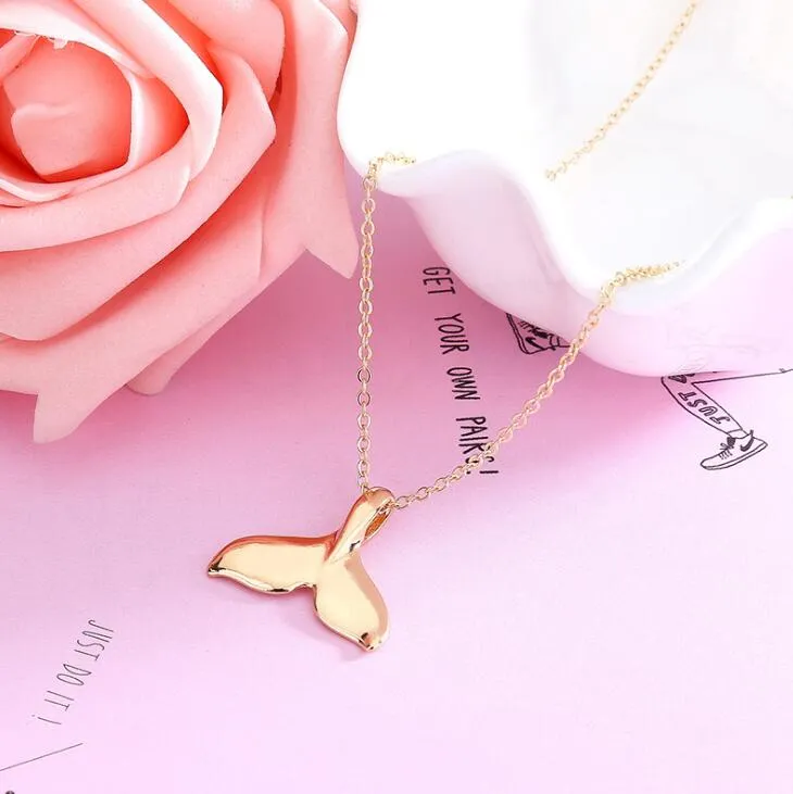 Mermaid Tails To Buy: Dainty Fishtail Pendant Necklace Simple Mermaid ...