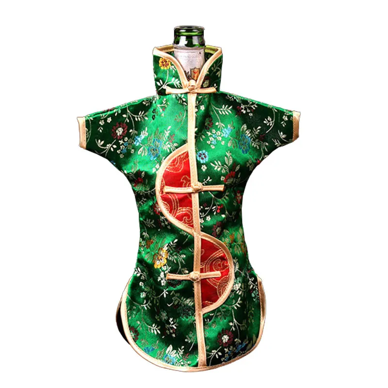 DHgate.com:Unique Chinese Ethnic Wine Bottle Cover Gift Decor Silk ...