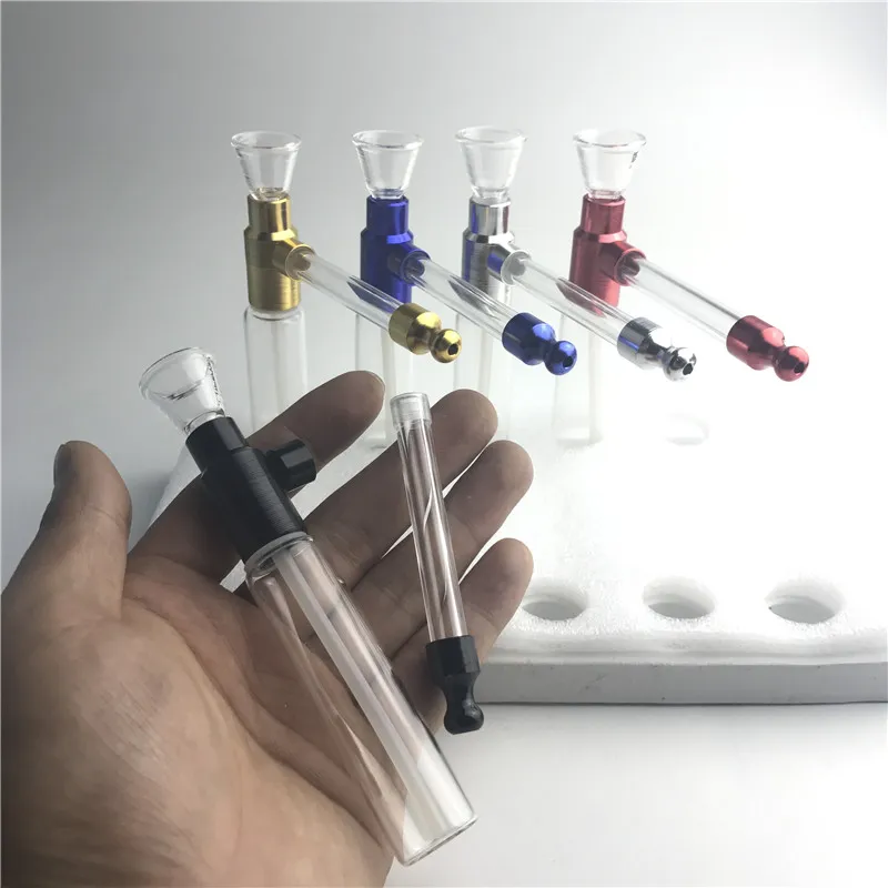 Wholesale Colorful Martial Glass Blunt Bong Smoking Pipe With Silver ...