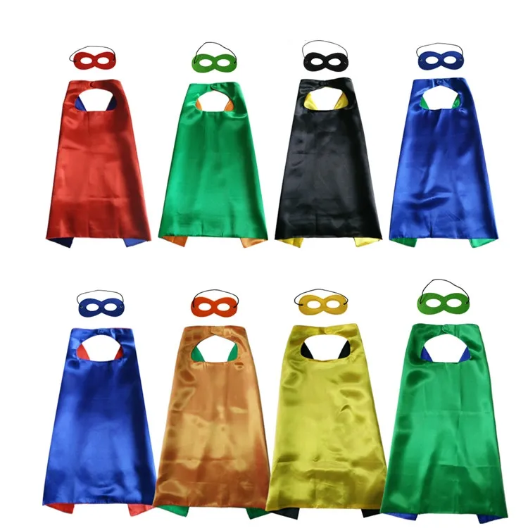 Pure Color Double Side Cape And Mask With 2 Different Colors 70*70cm ...