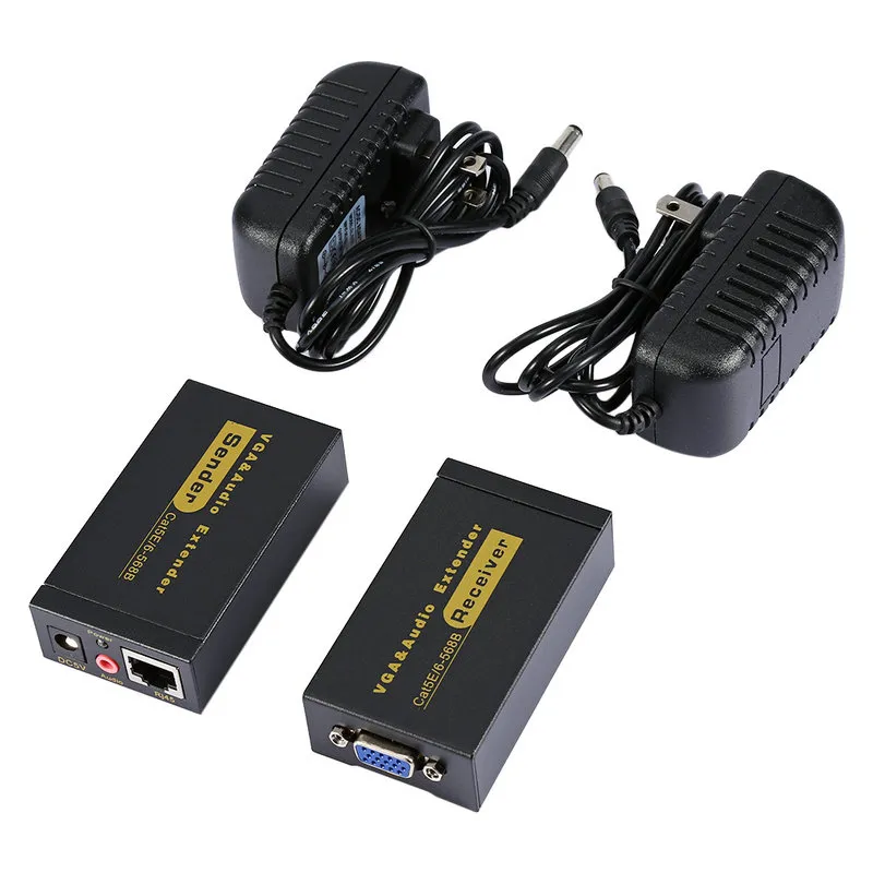 HD Female To Female VGA Extender To Lan CAT5e/6 RJ45 Ethernet Adapter ...