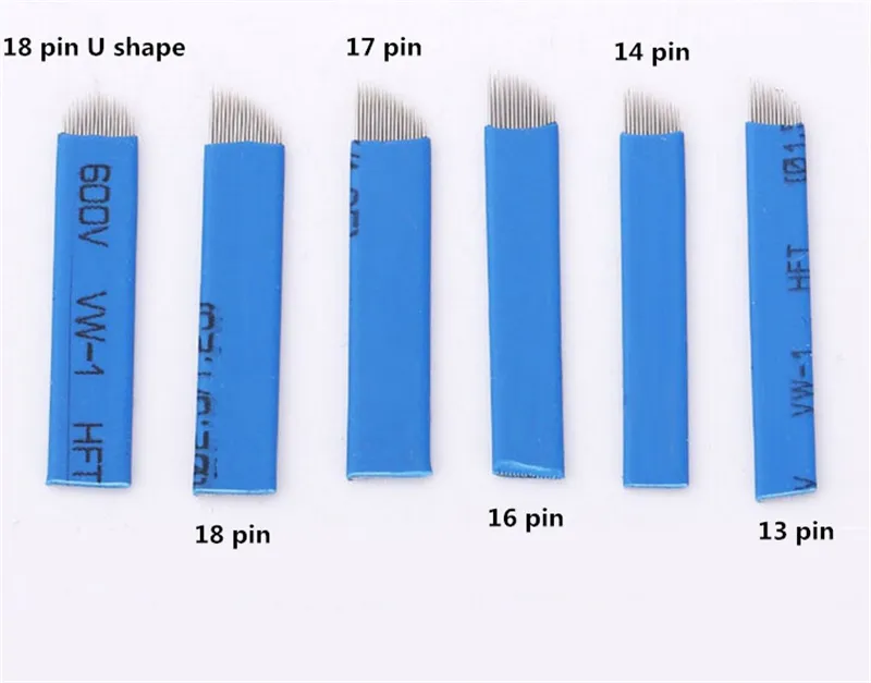 2024 Microblading Blades 18 Pin U Shape Permanent Makeup Eyebrow ...