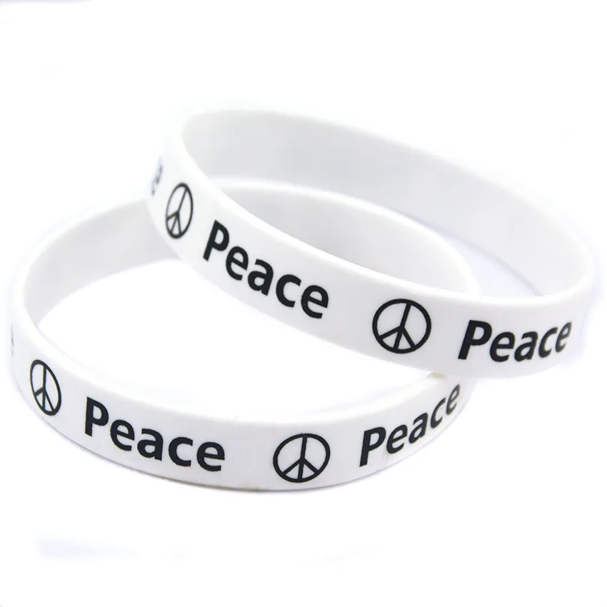 DHgate.com:Charity Peace Silicone Wristband - 1 Pack, Unisex, 2 Colors ...