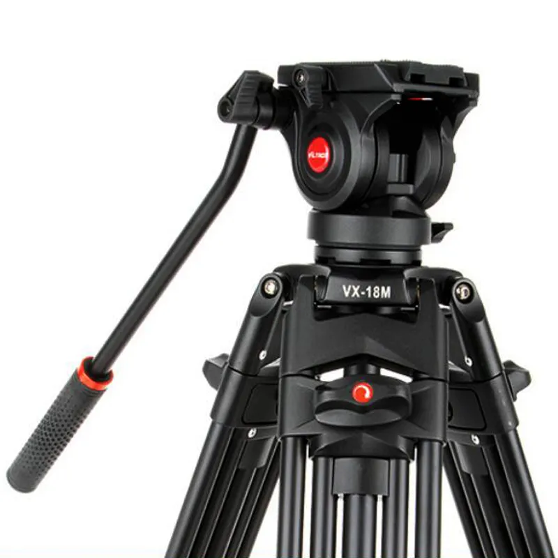 Viltrox Pro 1.8m Aluminum Heavy Duty Video Fluid Tripod VX 18M With Pan Head Carrying Bag For ...