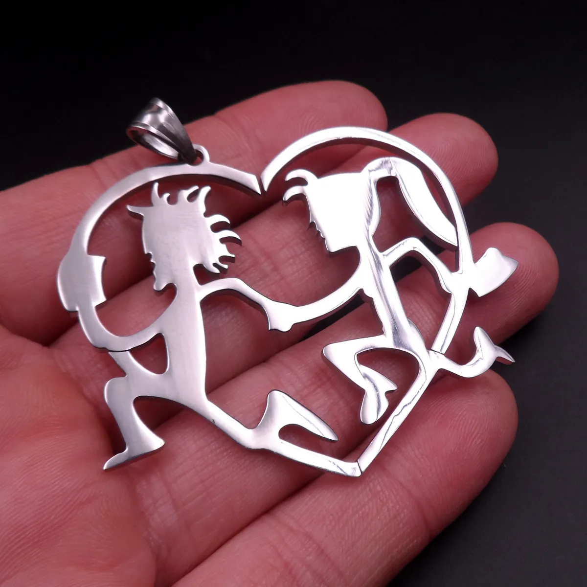 Silver ICP Jewelry Large Stainless Steel Craziness... From ...