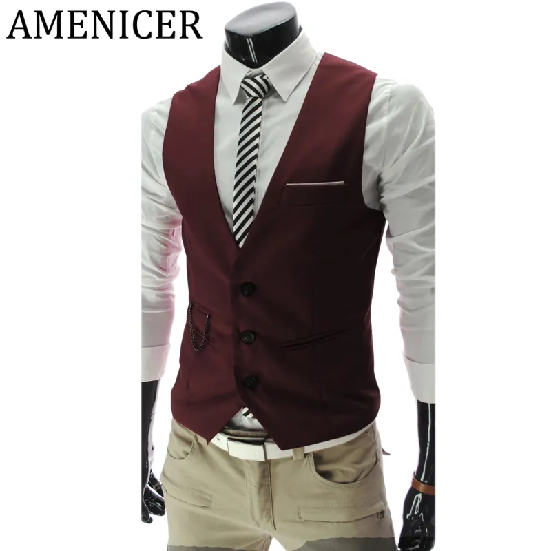 Mejor Precio En A Granel Gros Hommes Costume Gilet Coréen Style ...