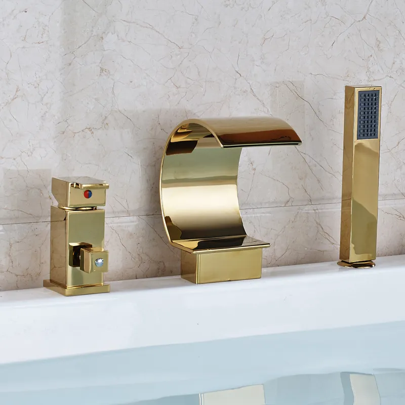 DHgate.com:High-End Bathroom Faucet: Widespread Waterfall Roman Tub ...