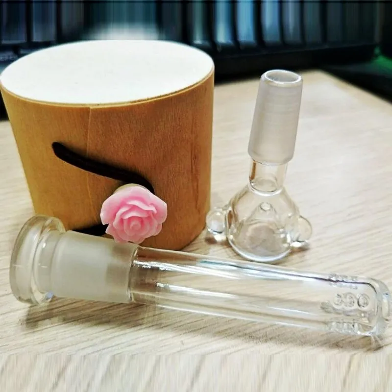 10cm Length Glass Downstem Adapter 14.4mm 18.8mm Joint Down Stem Oil ...