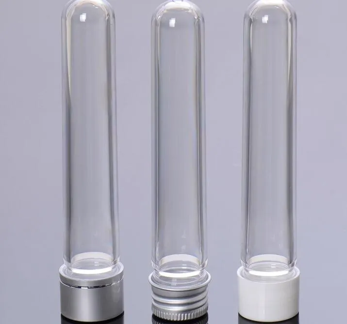 Clear PET Mask Test Tube 25ml With Aluminum Cap For Beauty Sampling ...