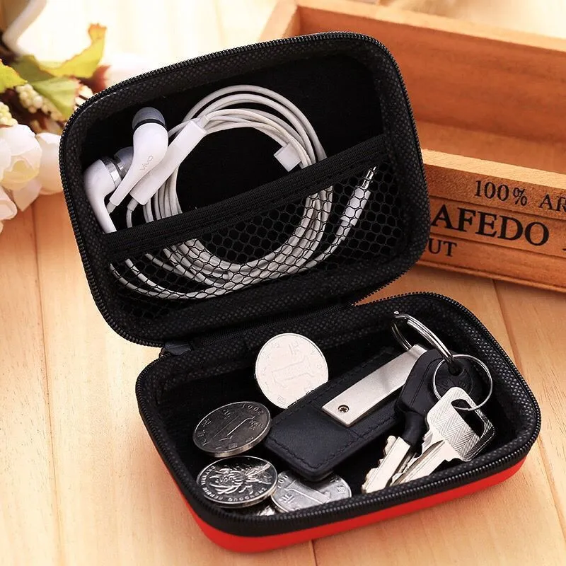 Earphone Carrying Case | Compact Zippered EVA Earbud Storage Cable, Key ...