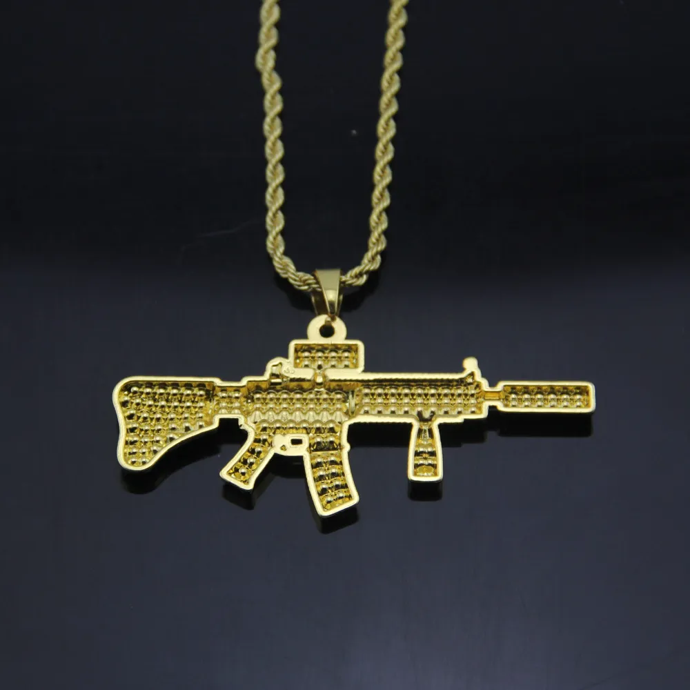 Hip Hop New York Men's Men's Gold Cross Pendant 18k Gold Plated Rapper ...