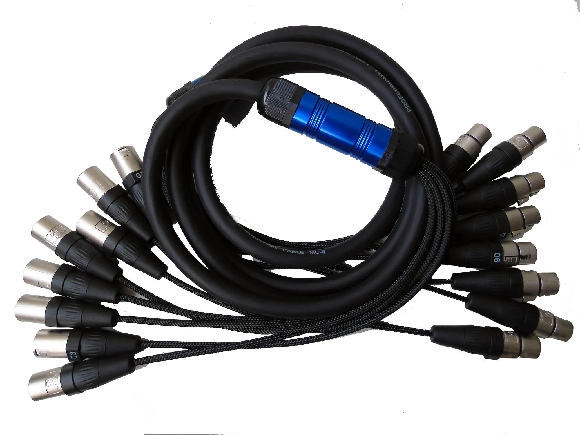 High Quality Auxiliary Cable 8 Channel XLR Pro Audio Stage Snake Patch ...