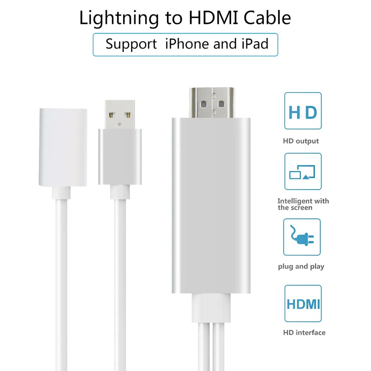 10-Pack Lightning to HDMI Adapter - 1080P HDTV AV Connector for iPhone ...