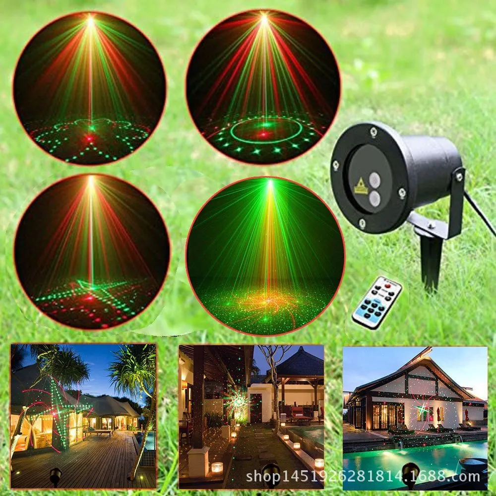 Remote Control Lights Outdoor Laser Light For Outdoor Garden Christmas ...