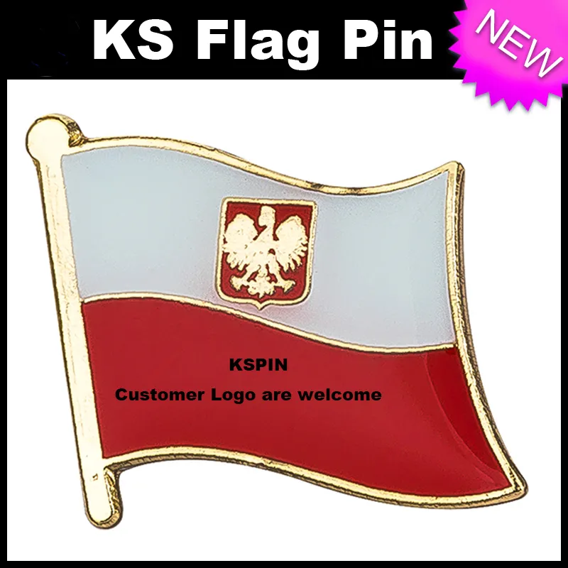 Poland Flag Pins - - Premium Quality Enamel Lapel Badges - Show Your ...