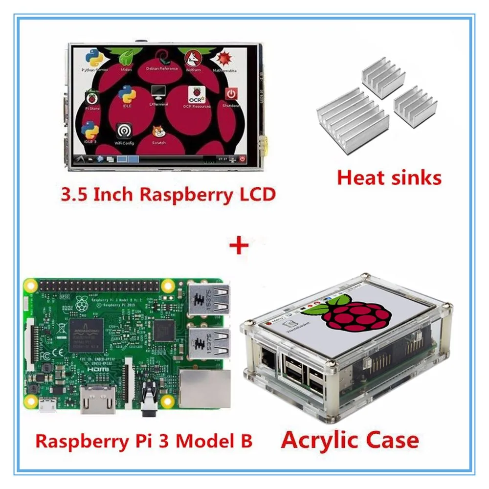 Raspberry Pi 3 Model B Board 3.5 TFT LCD Touch Screen Display With ...