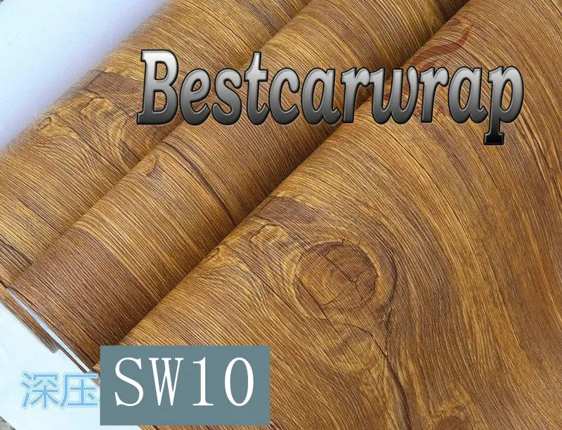 Teak Dark Wood Grain Vinyl Wrap 1.22x50m/Roll For Wall, Table, Cupboard ...