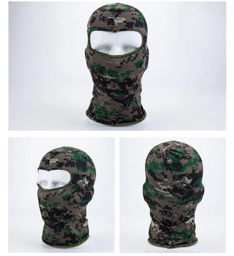 Camouflage Tactical Mens Face Mask Set For Sports, Skiing, Cycling ...