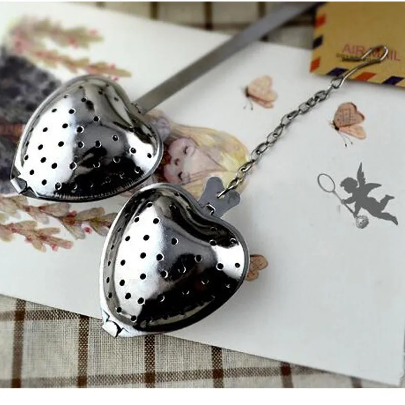 Heart Shaped Stainless Steel Tea Infuser Spoon - Elegant Tea Strainer ...