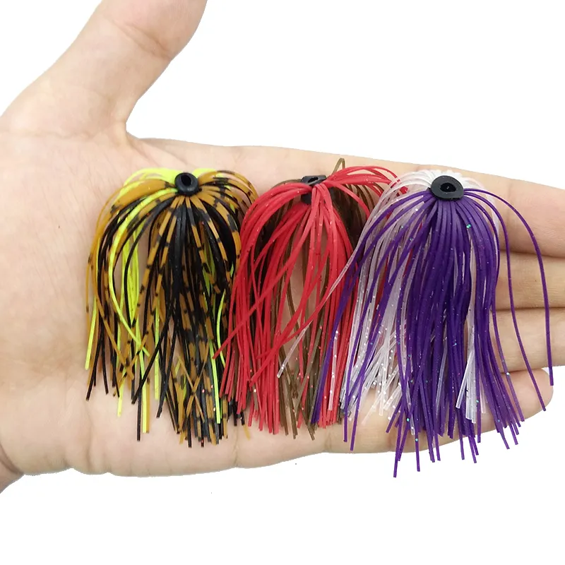 Mixed Color Fishing Rubber Jig Skirts, 50 Strands Silicone Skirts Wire ...