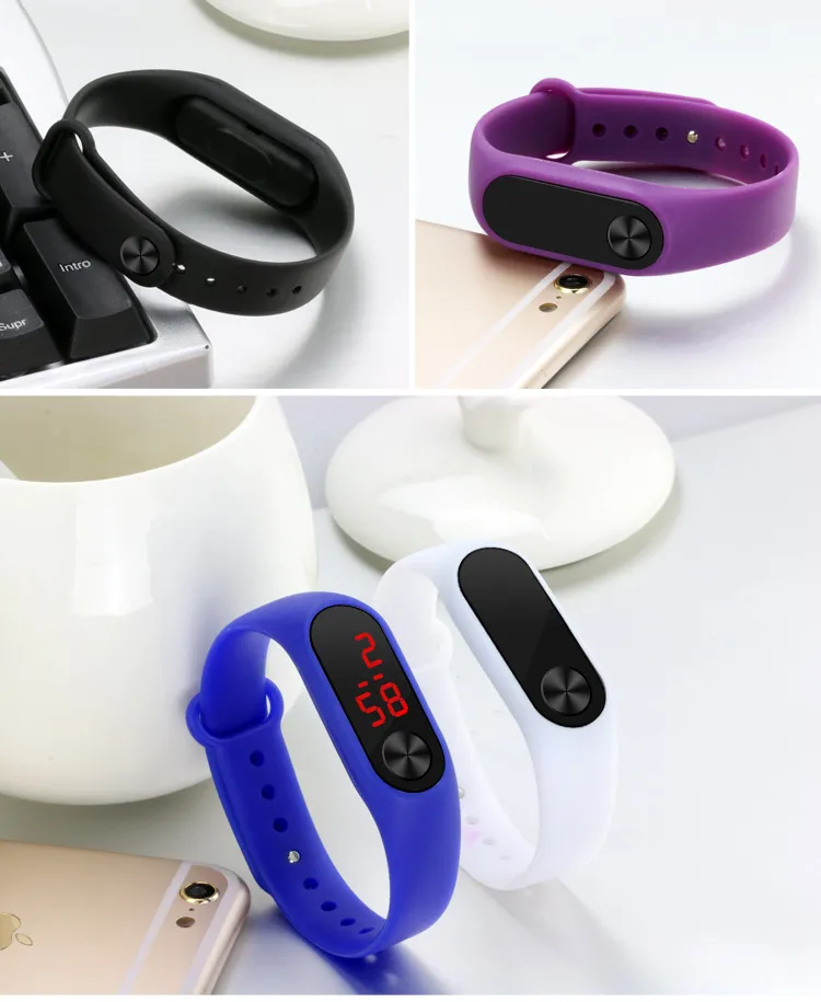 Rectangle Watches For Women Digital Touchscreen Jelly Wristwatch ...