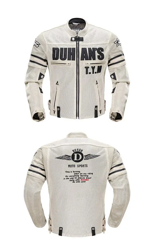 Duhan Breathable Summer Mesh Motorcycle Jacket Biker Motorcycle Harley ...