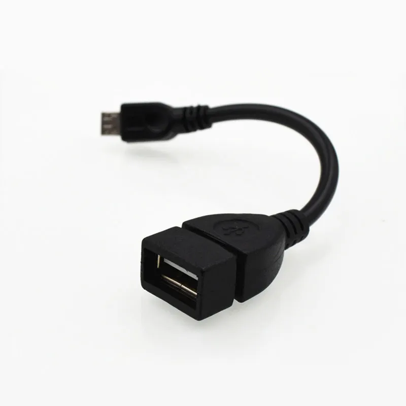 New Micro USB B Male To USB 2.0 A Female OTG Data Host Cable Black OTG ...