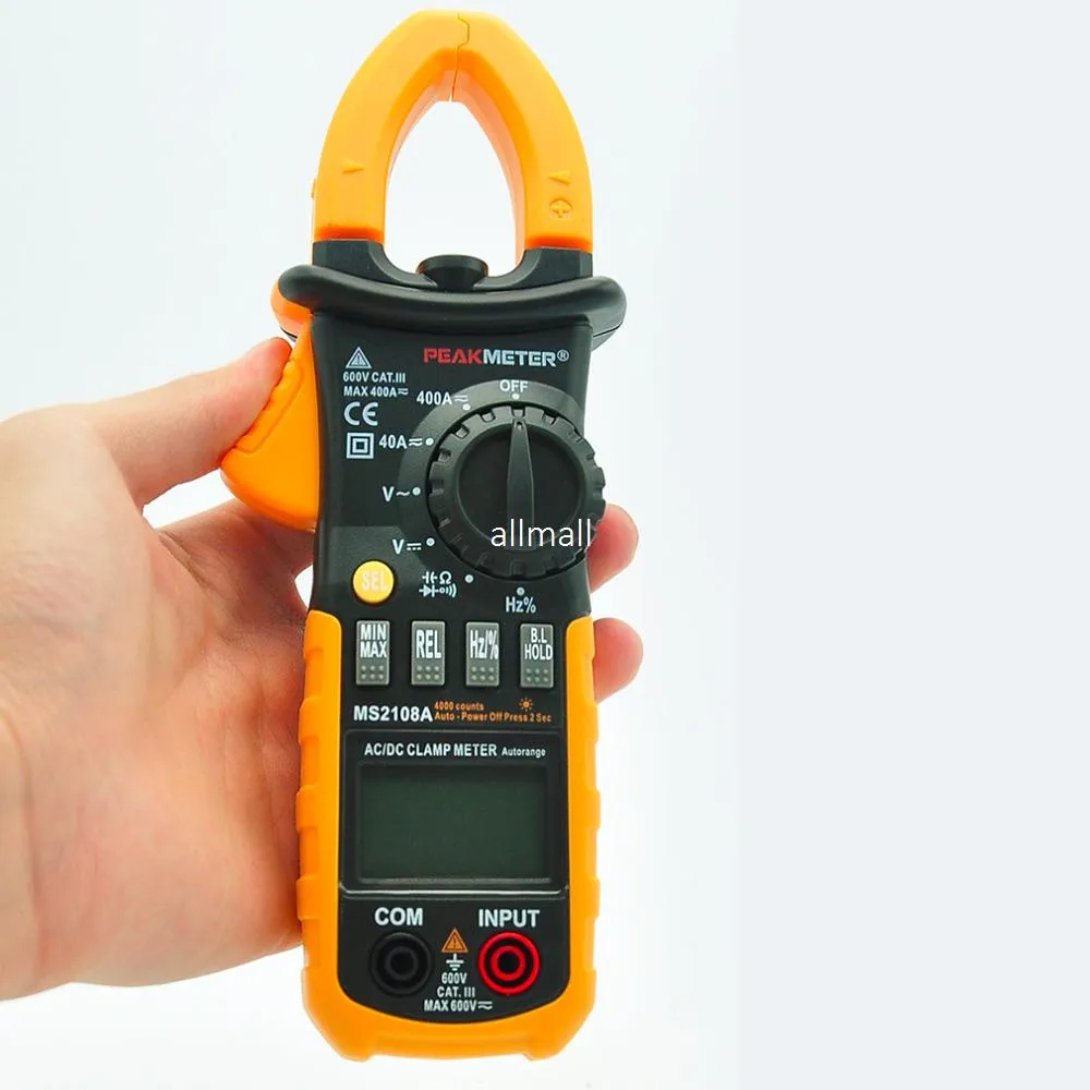 Portable AC/DC Current Clamp Meter Multimeter - Accurate Voltage ...