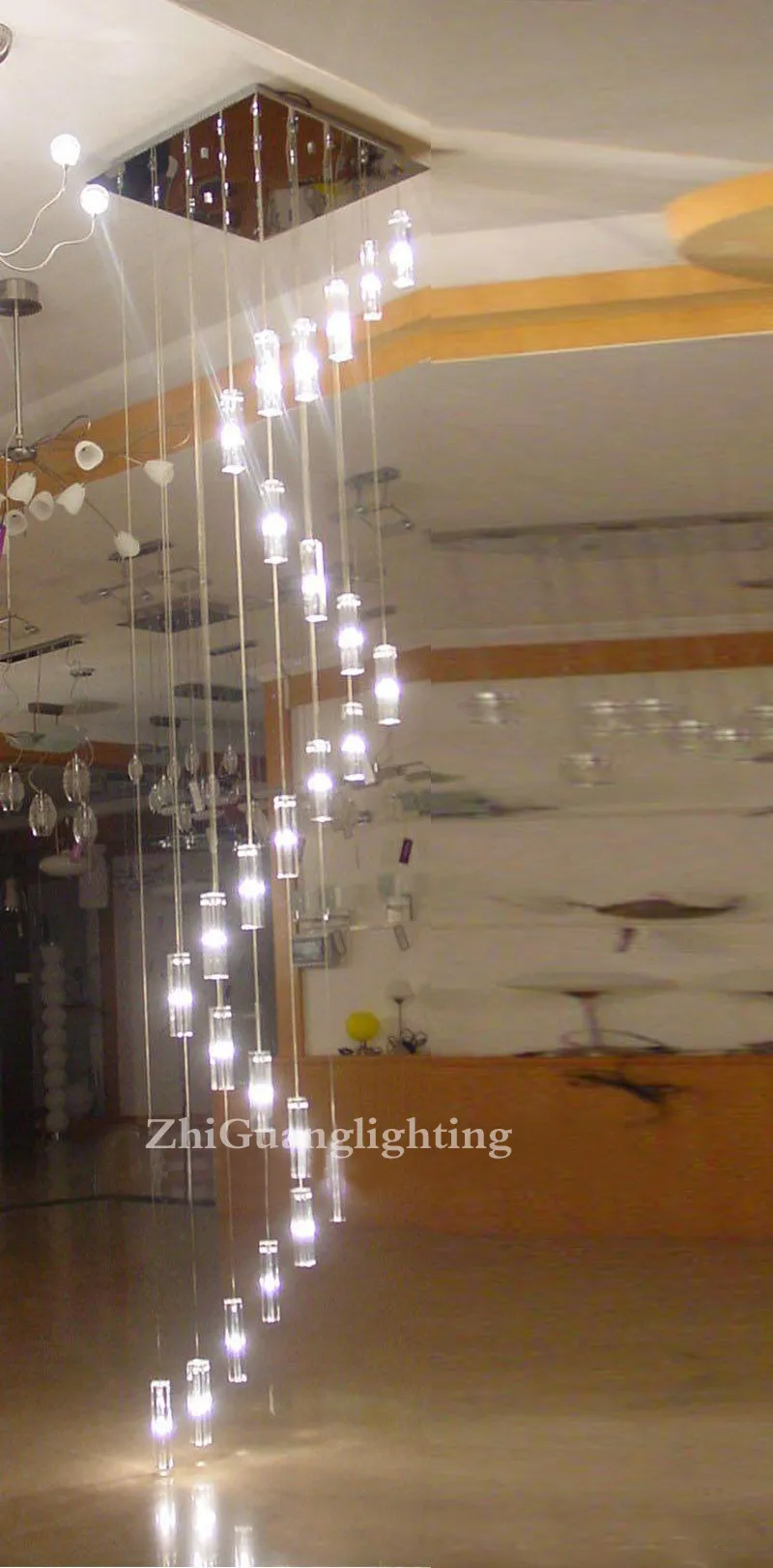 Crystal Pendant Lamp | Modern Minimalist Staircase & Bar Lighting Clear ...