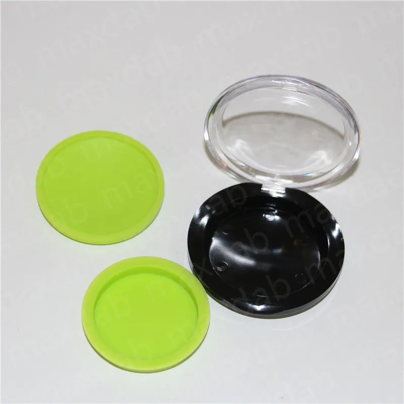 New Clam Shell Silicone Dab Wallet Container 6ml Silicone Jars Dab Wax ...