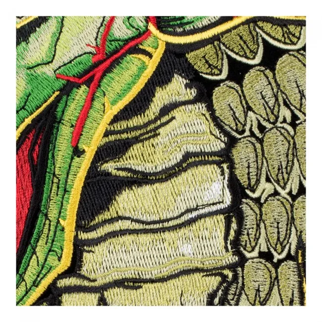 Large Flame Snake Embroidery Iron On Patches For Jacket Clothing Biker ...