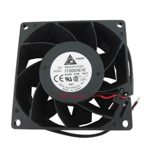Delta FFB0824EHE 8038 Double Ball 12v Fan 8cm, 24V, 0.75A, 2 Wire From ...