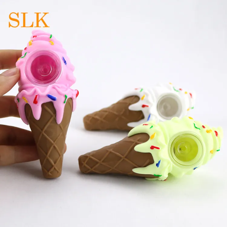 Cool Design Silicone Pipe New Products Ice Cream Shape Silicon Water ...