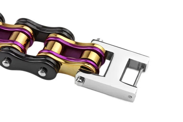 Punk Rock Jewelry Stainless Steel Bicycle Chain Bracelet Biker ...