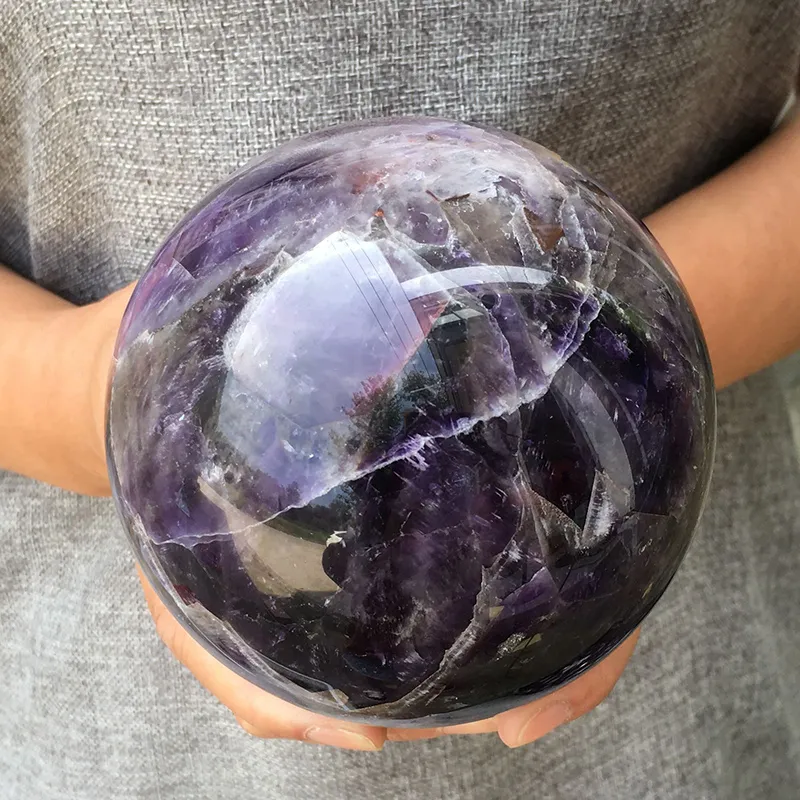 Large Dream Amethyst Quartz Crystal Sphere - Premium Healing Gemstone ...