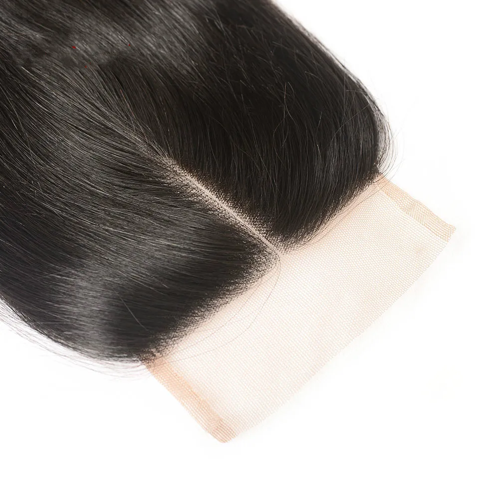 9A Straight Brazilian Hair Bundles with Closure - Remy Hair Weave Set ...