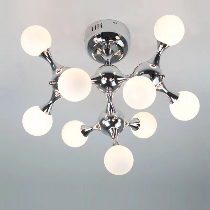 Modern Molecule Ceiling Light - DNA Art Glass Lamp, Nordic Style ...