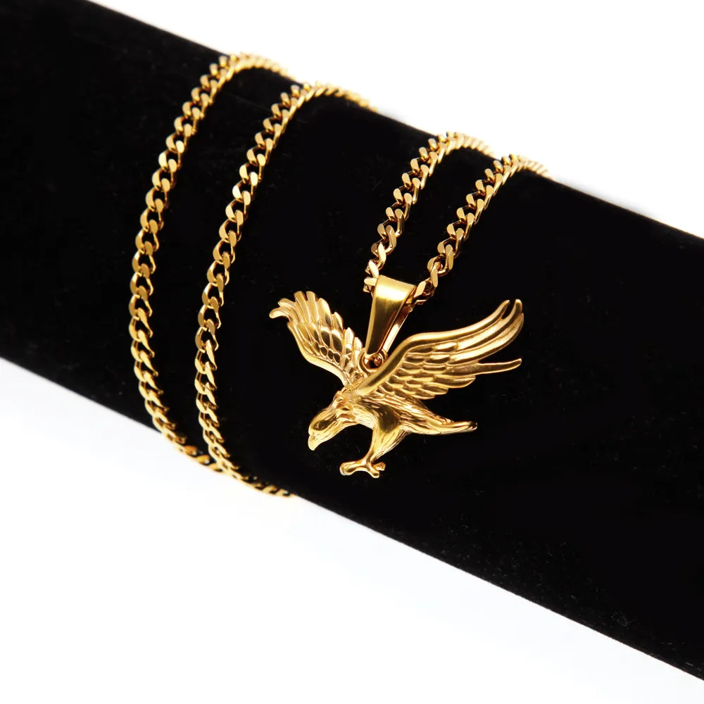 Dapeng Wings Eagle Gold Bird Necklace Lucky Animal Figure Hip Hop Men's ...