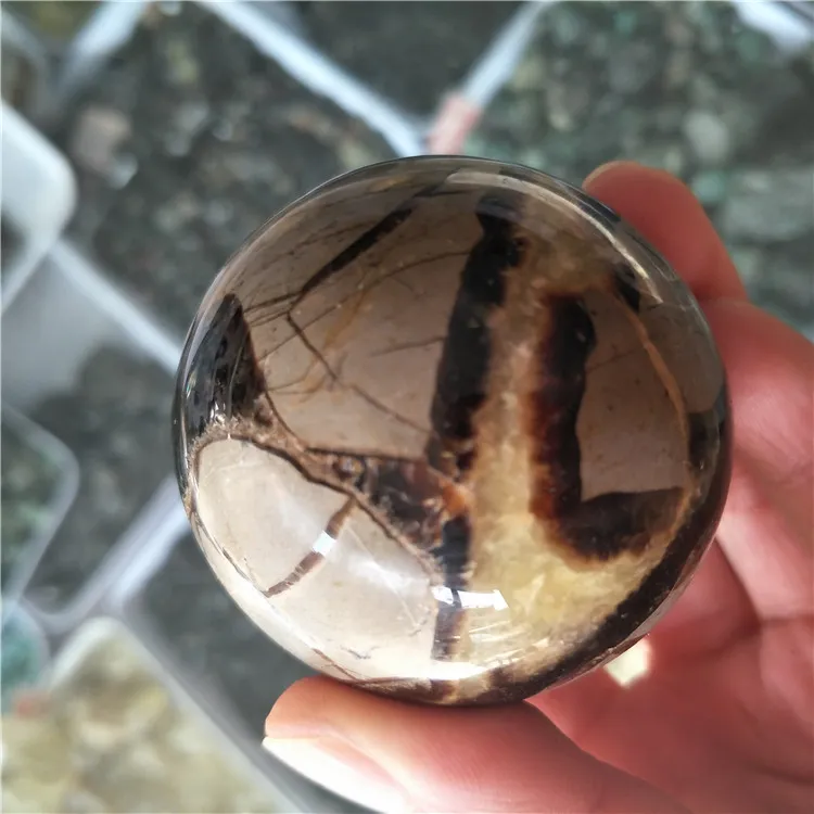 Septarian Stone Spheres Set Of Natural Dragon Stone Septarium Fossil ...