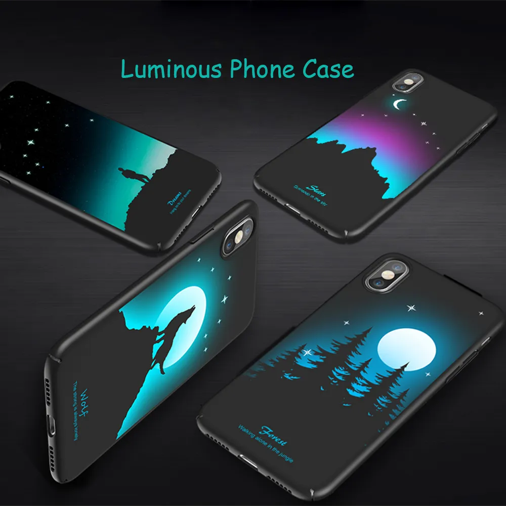 Luminous Protective Case For IPhone X Glow In The Dark 3D Relief ...