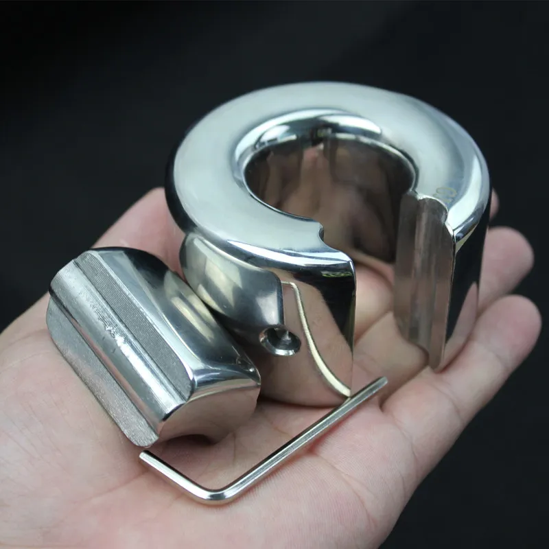 15 Sizes Metal Cockrings Scrotum Pendants Penis Bondage Kit Testicle