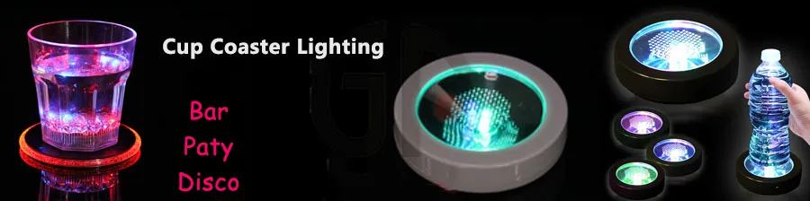 LED Drink Coasters USB Rechargeable Color Changing Lights For Bar ...