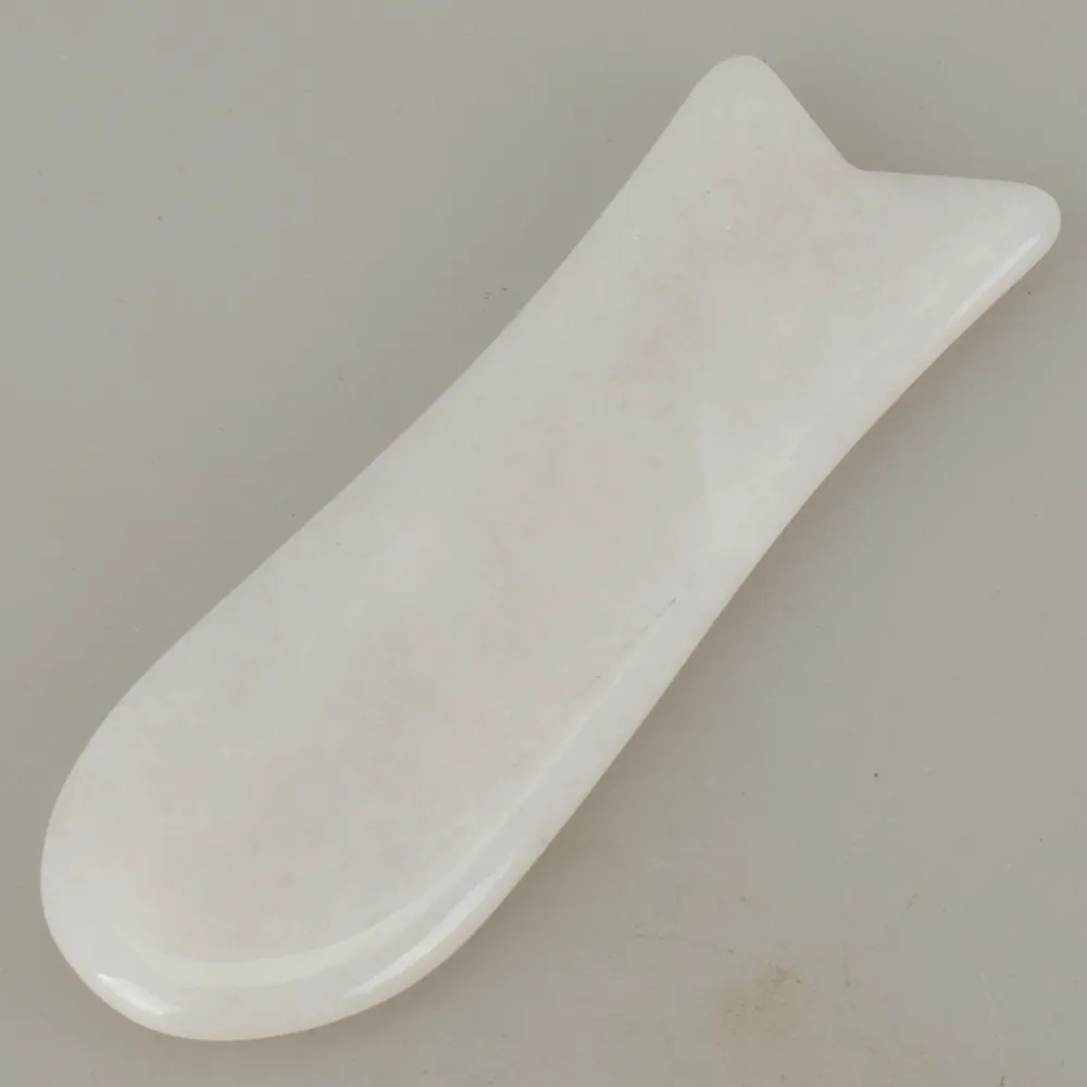 Crystal Massager White Jade Fish Shape Facial Tool For Skin Care And ...