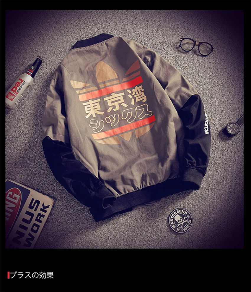 2018 Fashion Men Bomber Jacket Hip Hop Patch Designs Slim Fit Pilot ...